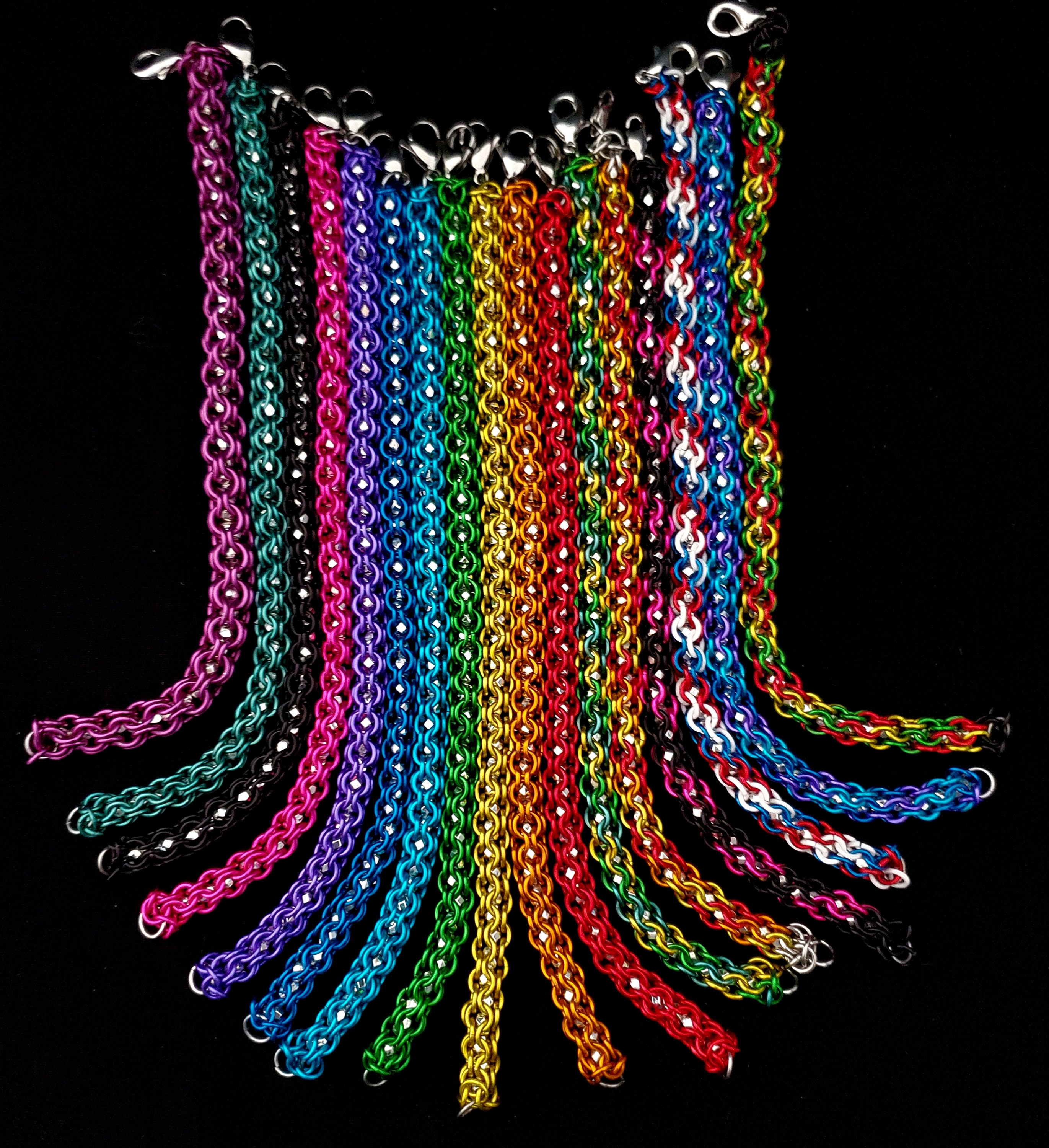 Beaded Chainmaille Bracelet - Etsy