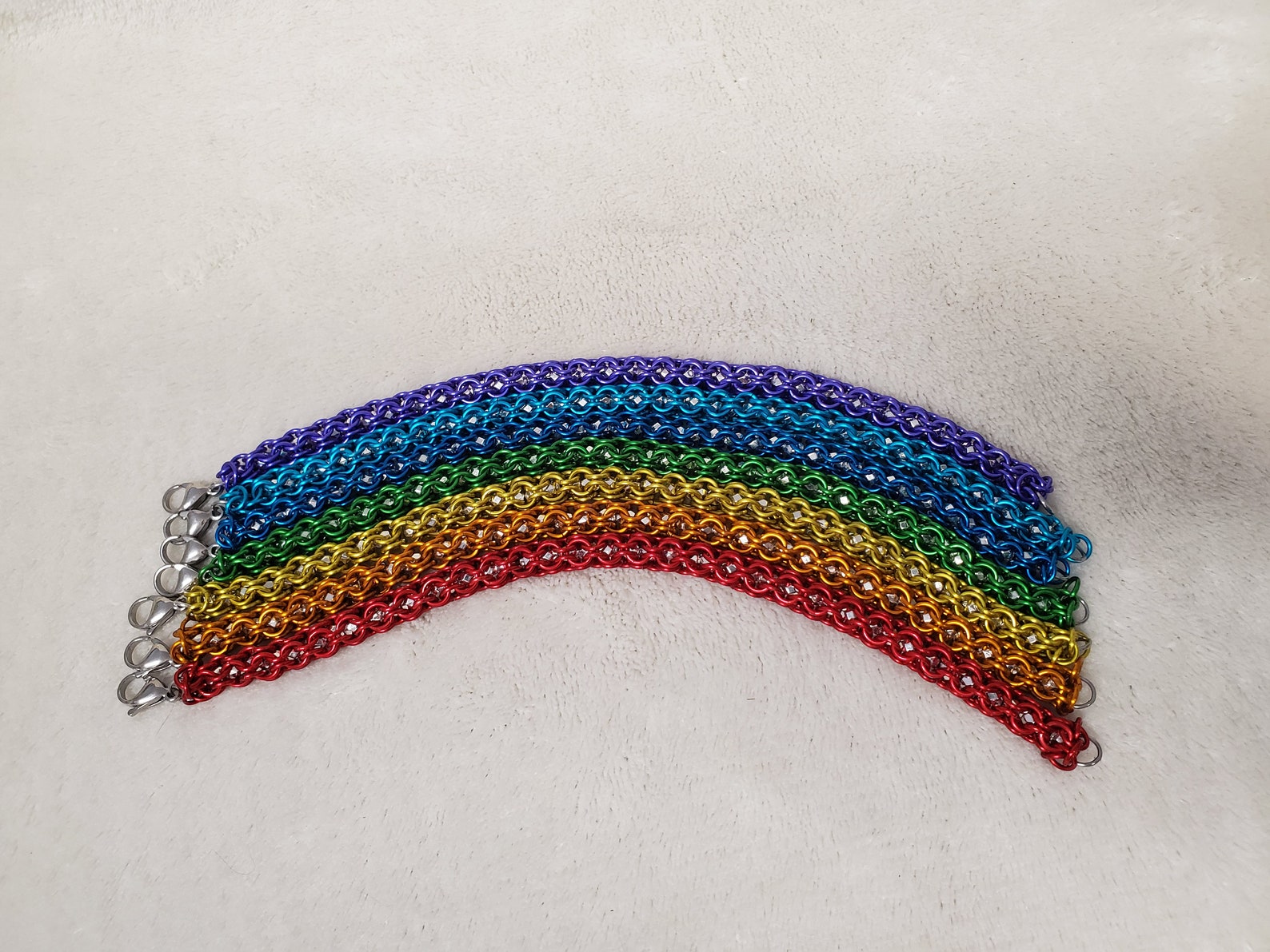 Beaded Chainmaille Bracelet - Etsy