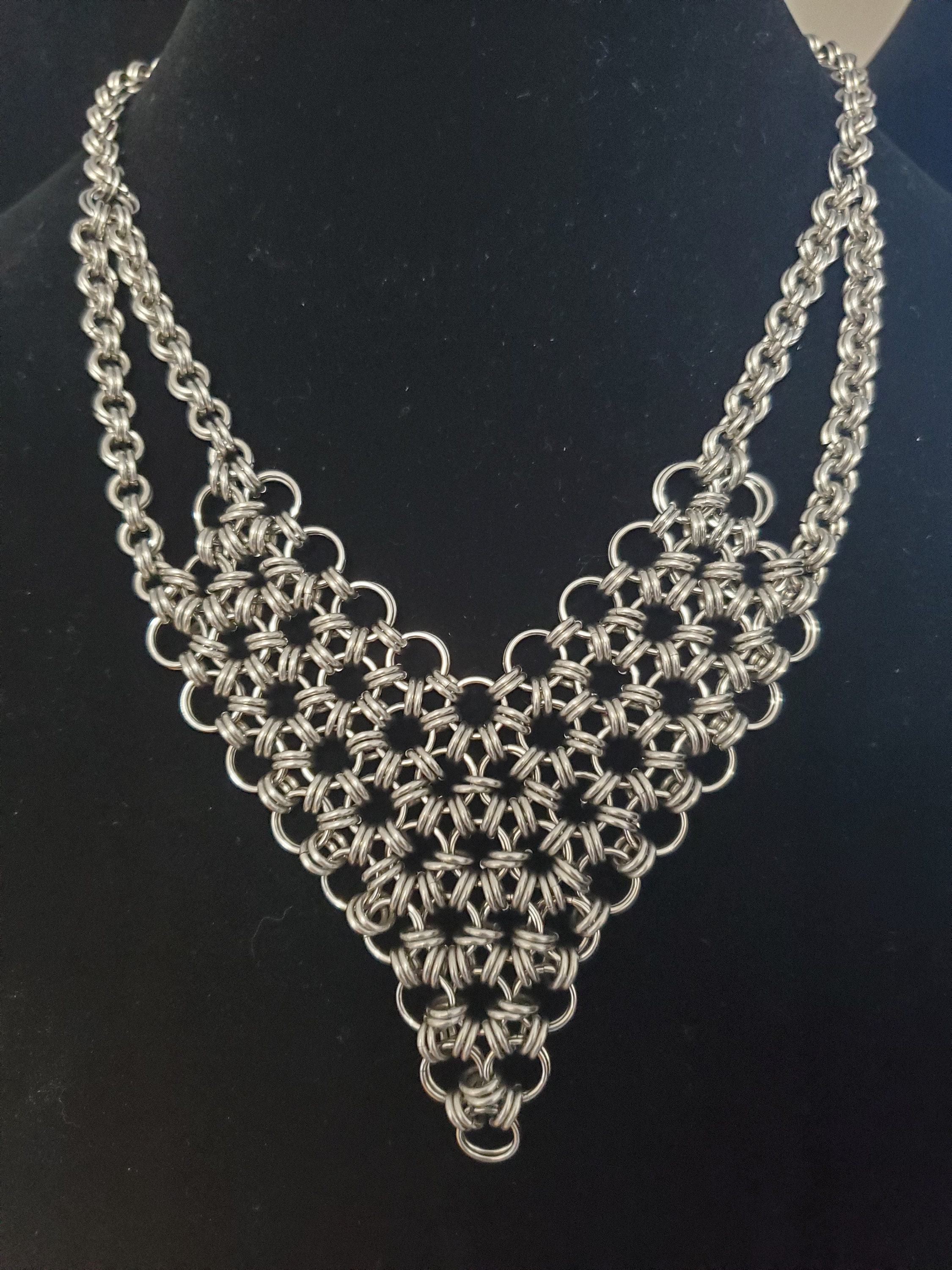 Stainless Steel Chainmaille Necklace - Etsy