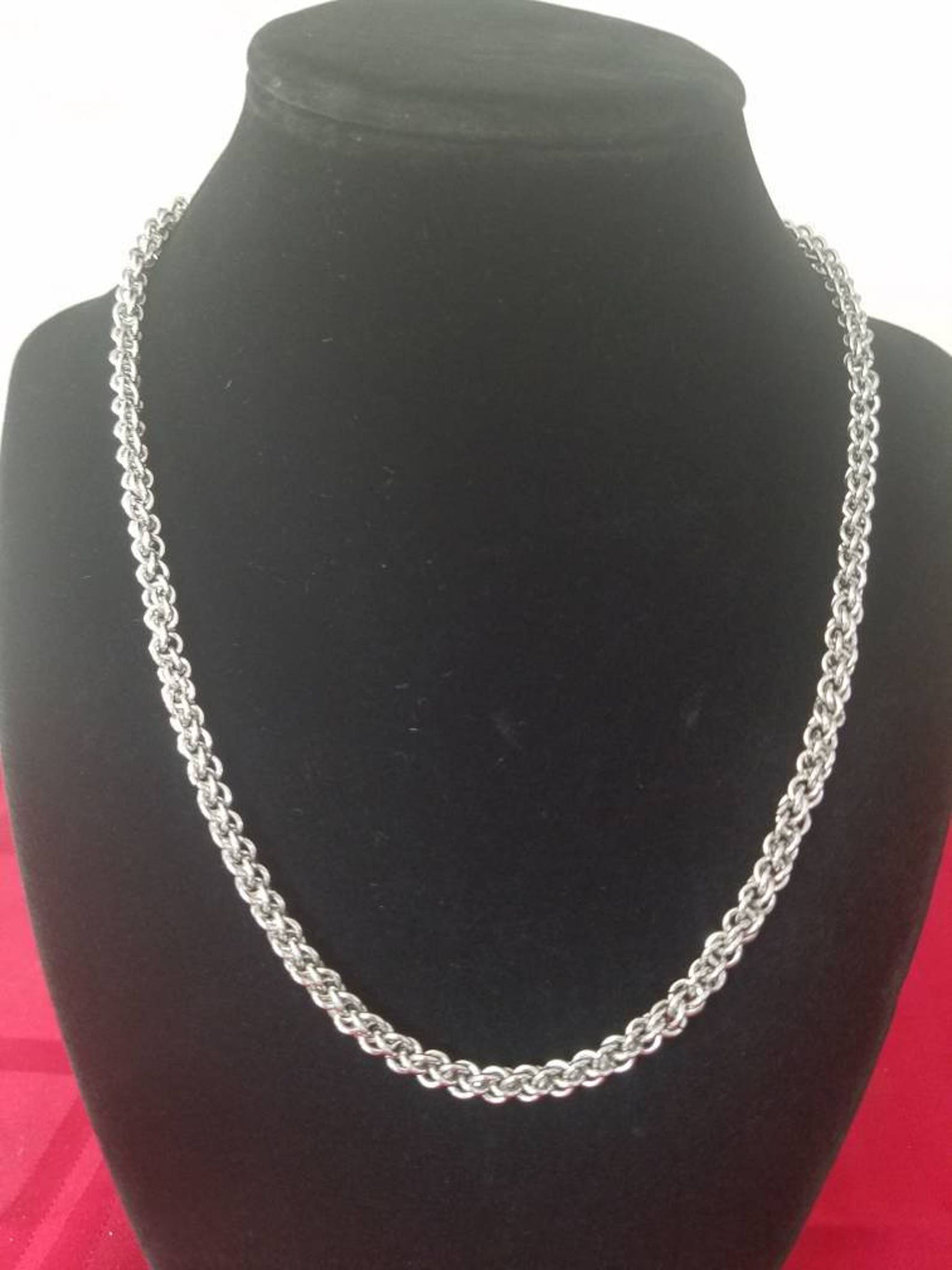 Handmade Stainless Steel Chainmaille Necklace - Etsy