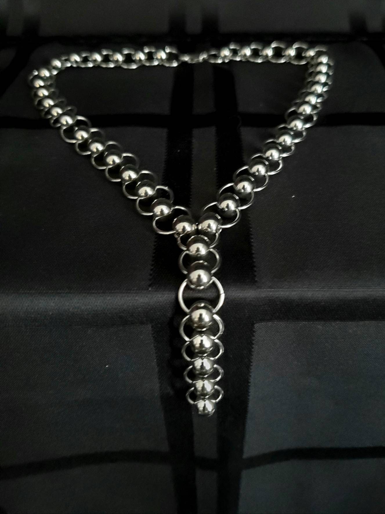 Stainless Steel Chainmaille Necklace - Etsy