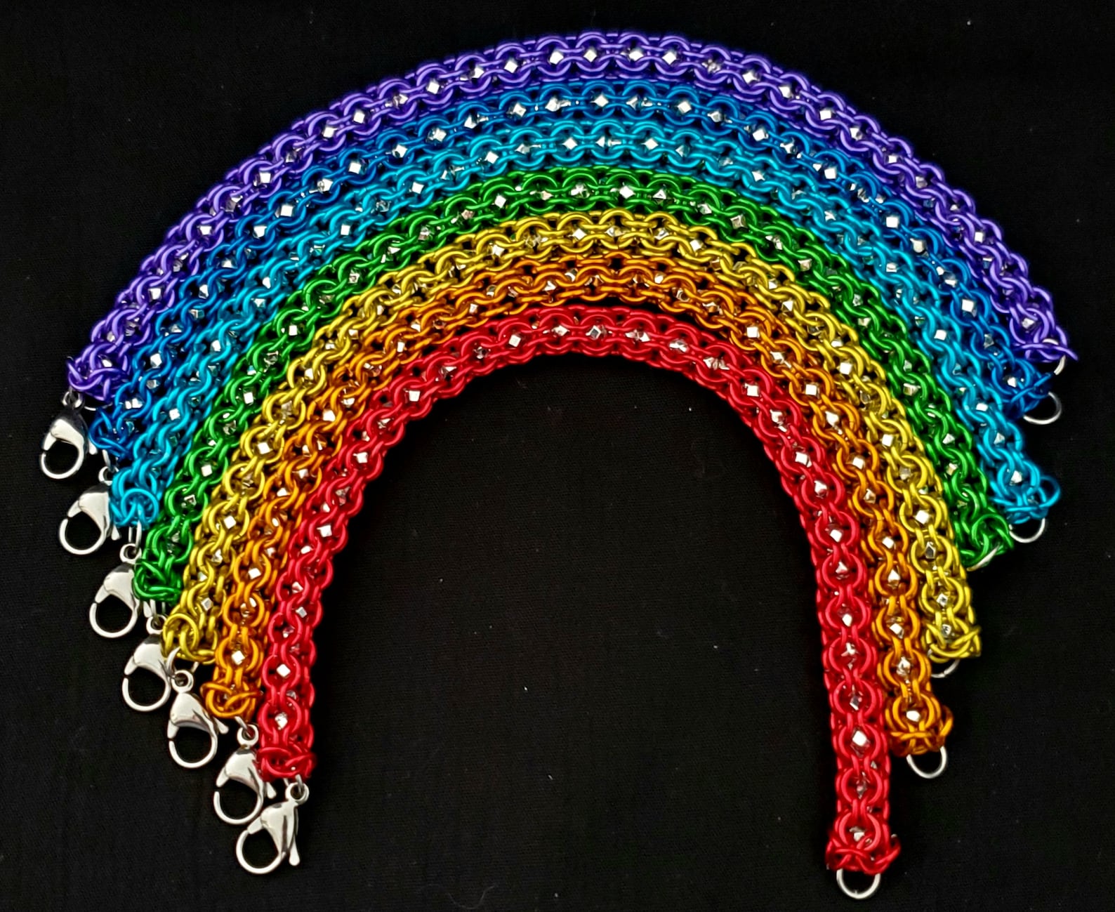 Beaded Chainmaille Bracelet - Etsy