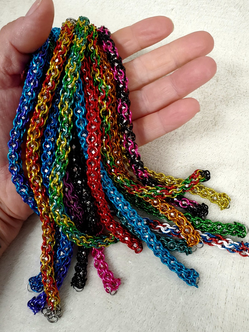 Beaded Chainmaille Bracelet - Etsy