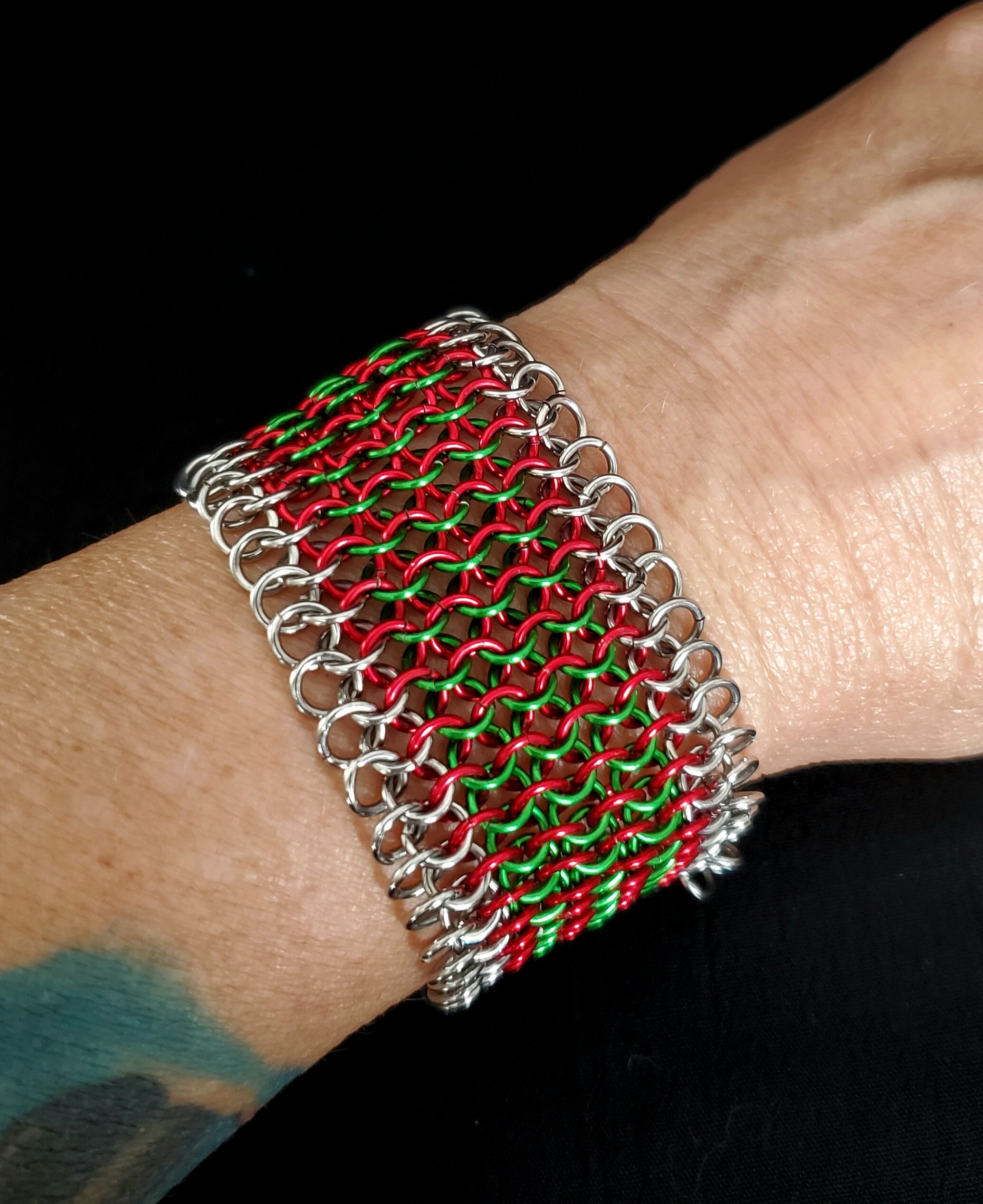 Christmas Chainmaille Bracelet - Etsy