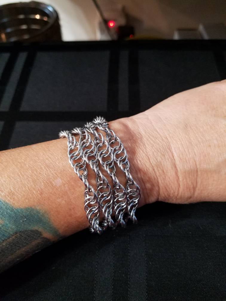 Handmade 4 Strand Twist Stainless Steel Chainmaille Bracelet - Etsy Canada