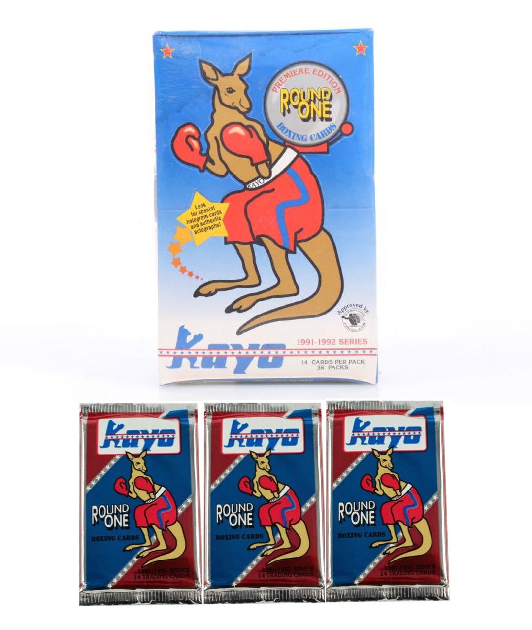 KAYO Lot of 3 Packs 1991-1992 Series Boxing Cards Round One Premiere ...
