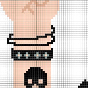 Horns up You Rock Cross Stitch Pattern Tattoos Arm Headbanger Heavy ...
