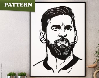 Lionel Messi Cross Stitch Pattern - Etsy