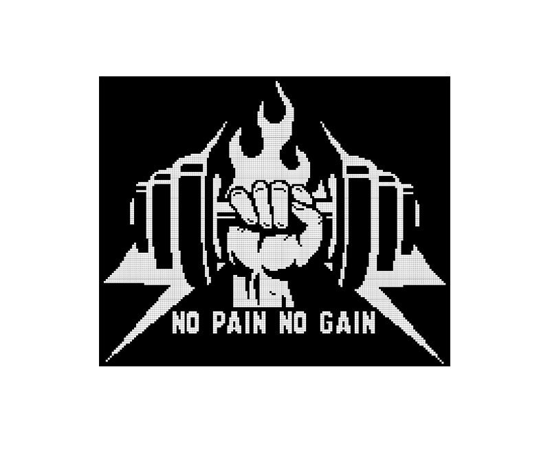 No Pain No Gain Cross Stitch Pattern | Gym | Workout | Fitness ...