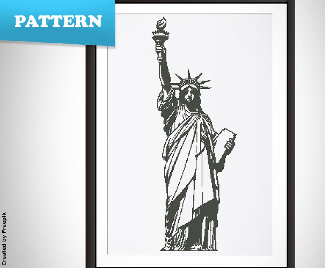 Statue of Liberty Cross Stitch Pattern United States New - Etsy