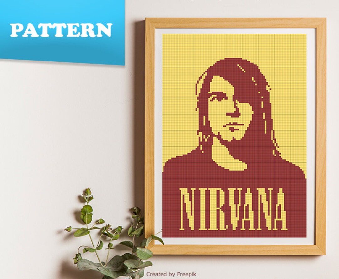 Kurt Cobain - Nirvana - Cross Stitch Pdf Pattern - Etsy