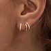 3 Piece Earring Set - Gold Hoop, 3 Point Stud, Double Hoop, Dainty ...
