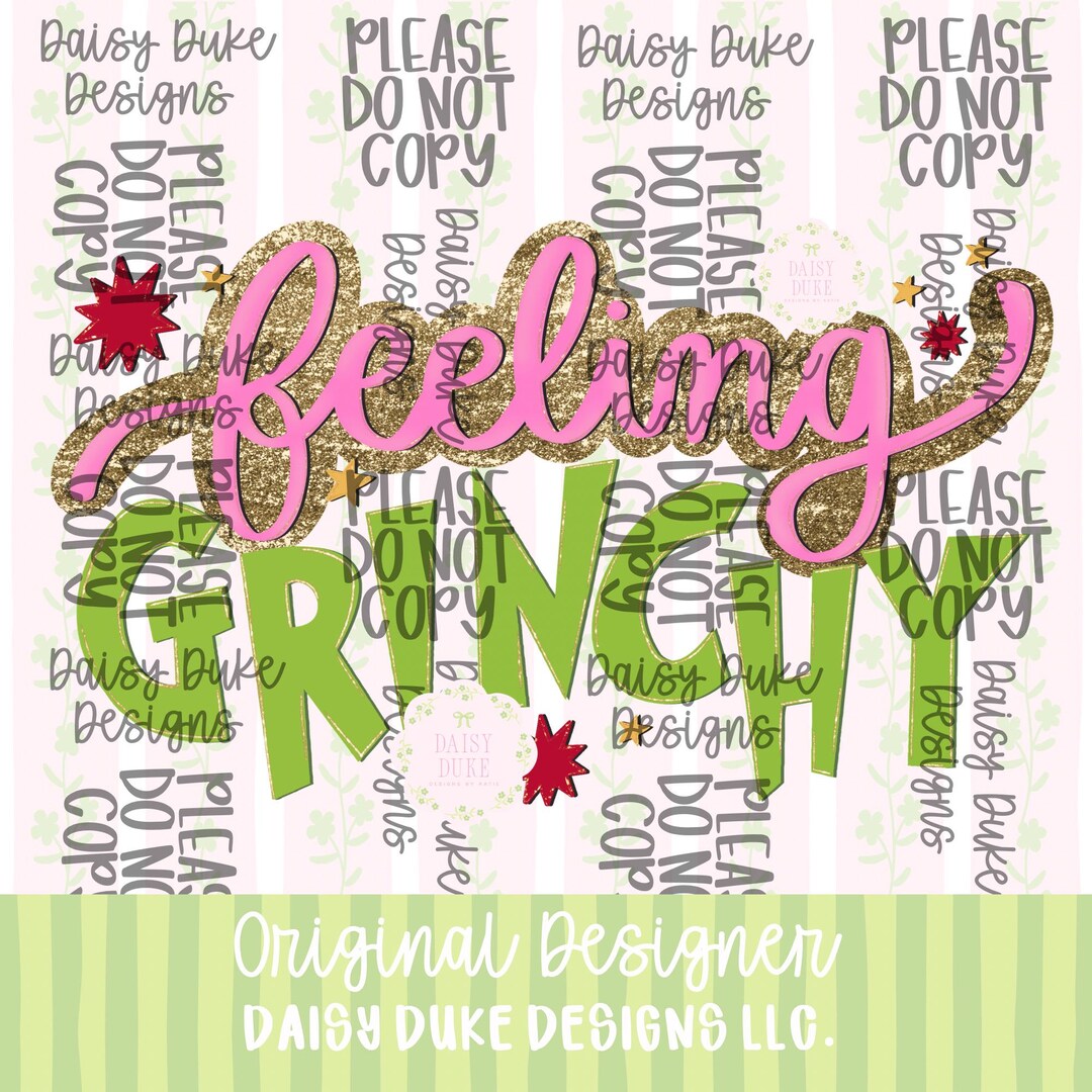 Feeling Grinchy PNG | Hand Drawn Christmas Design (digital Download ...