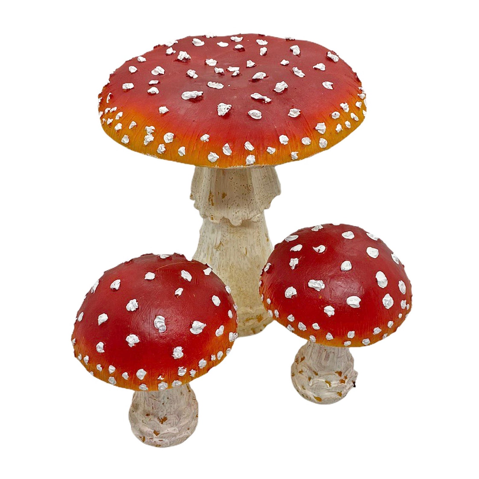 Set of 3 Garden Mushroom Ornaments - Etsy UK