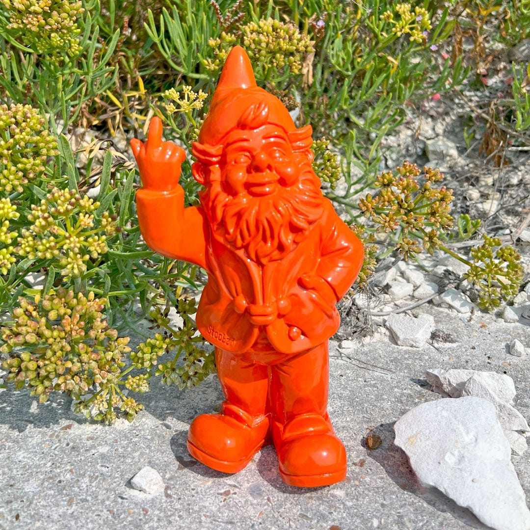 Orange Rude Middle Finger Gnome Ornament for Garden or Home - Etsy UK