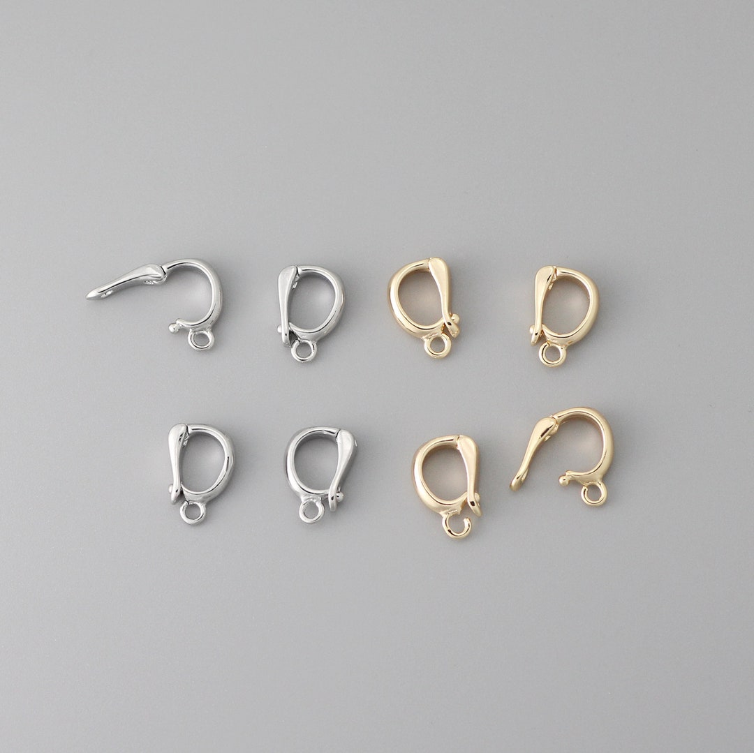 8pcs Gold/ Silver Open Loop Bail, Gold/ Rhodium Plated Bails, Small ...