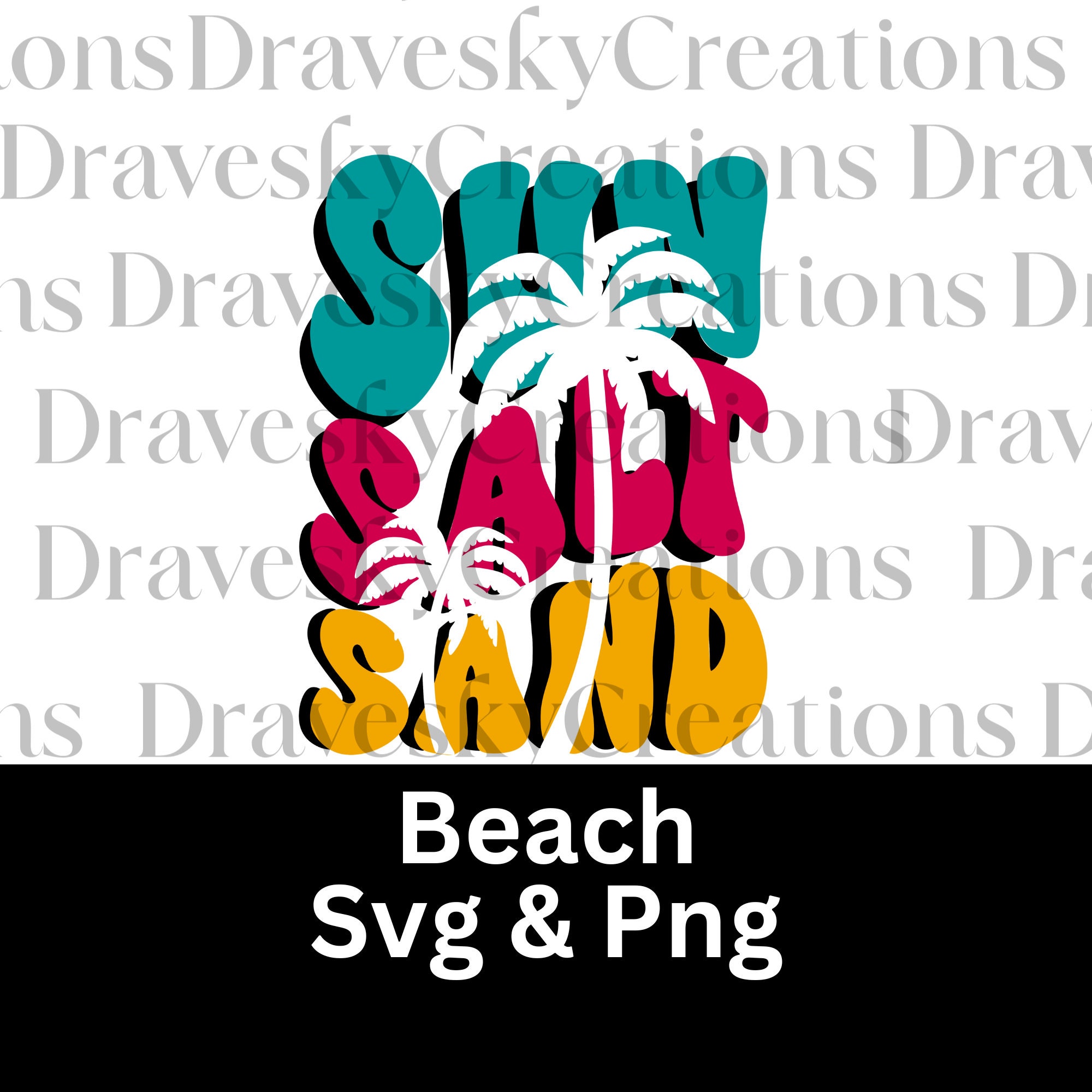 Sun Salt Sand Svg Png Beach Svg Png Retro Beach Svg Png Summer Svg Png ...