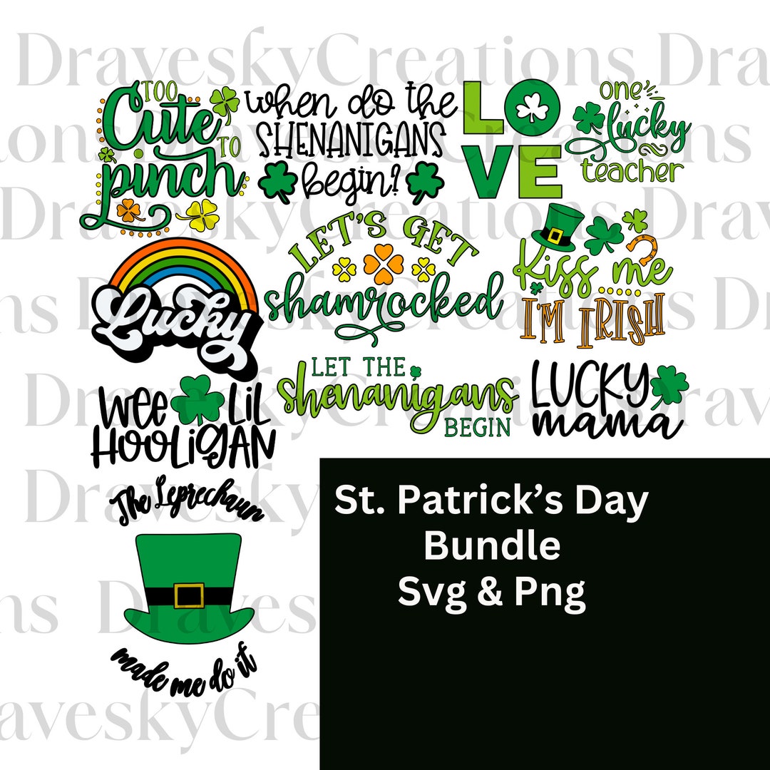 St Patricks Day Bundle Svg Png St Patricks Day Svg Png St Patricks Day ...