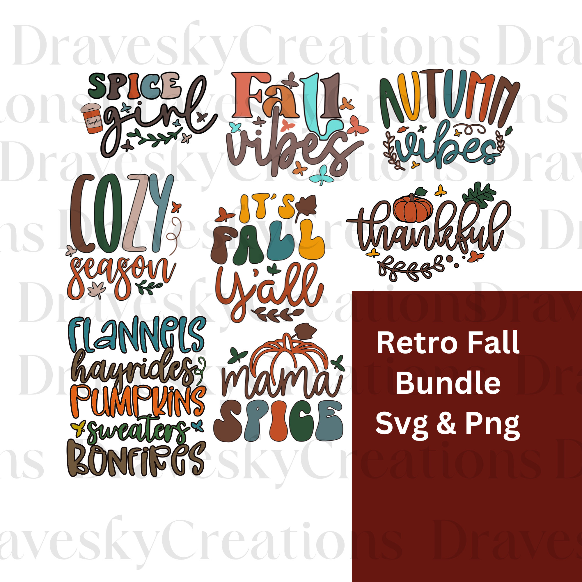 Retro Fall Bundle Svg Png Retro Fall Svg Png Fall Vibes Svg - Etsy
