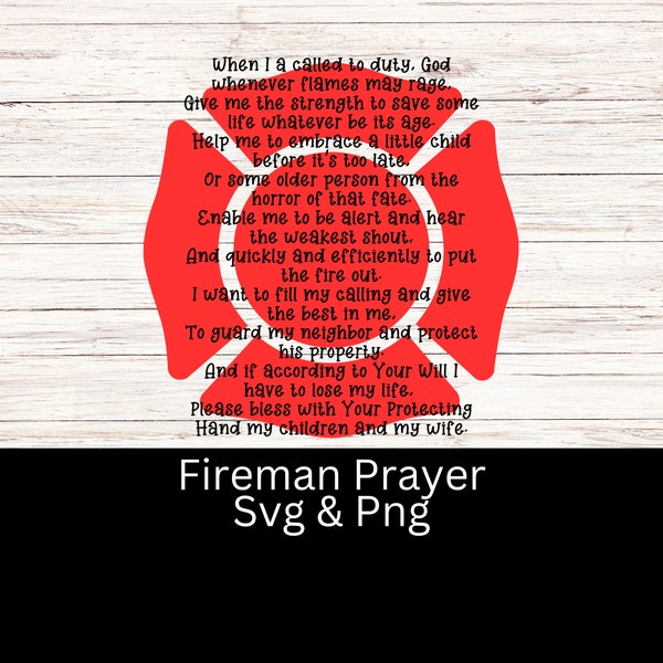 Fireman Prayer - Etsy