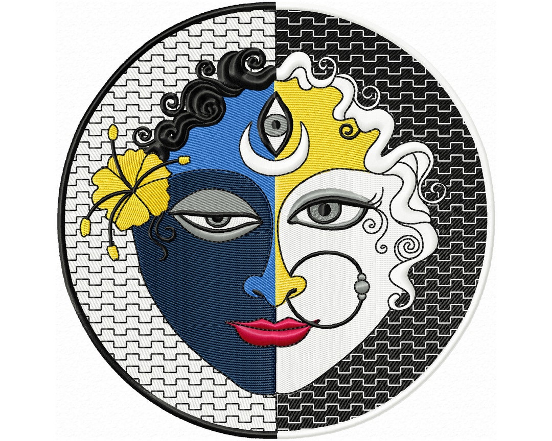 Hindu Woman Face Embroidery Design Mandala Face Machine Embroidery Face ...