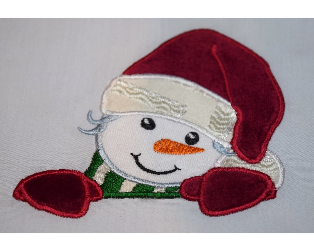 Snowman Machine Embroidery Design Christmas Applique Embroidery ...
