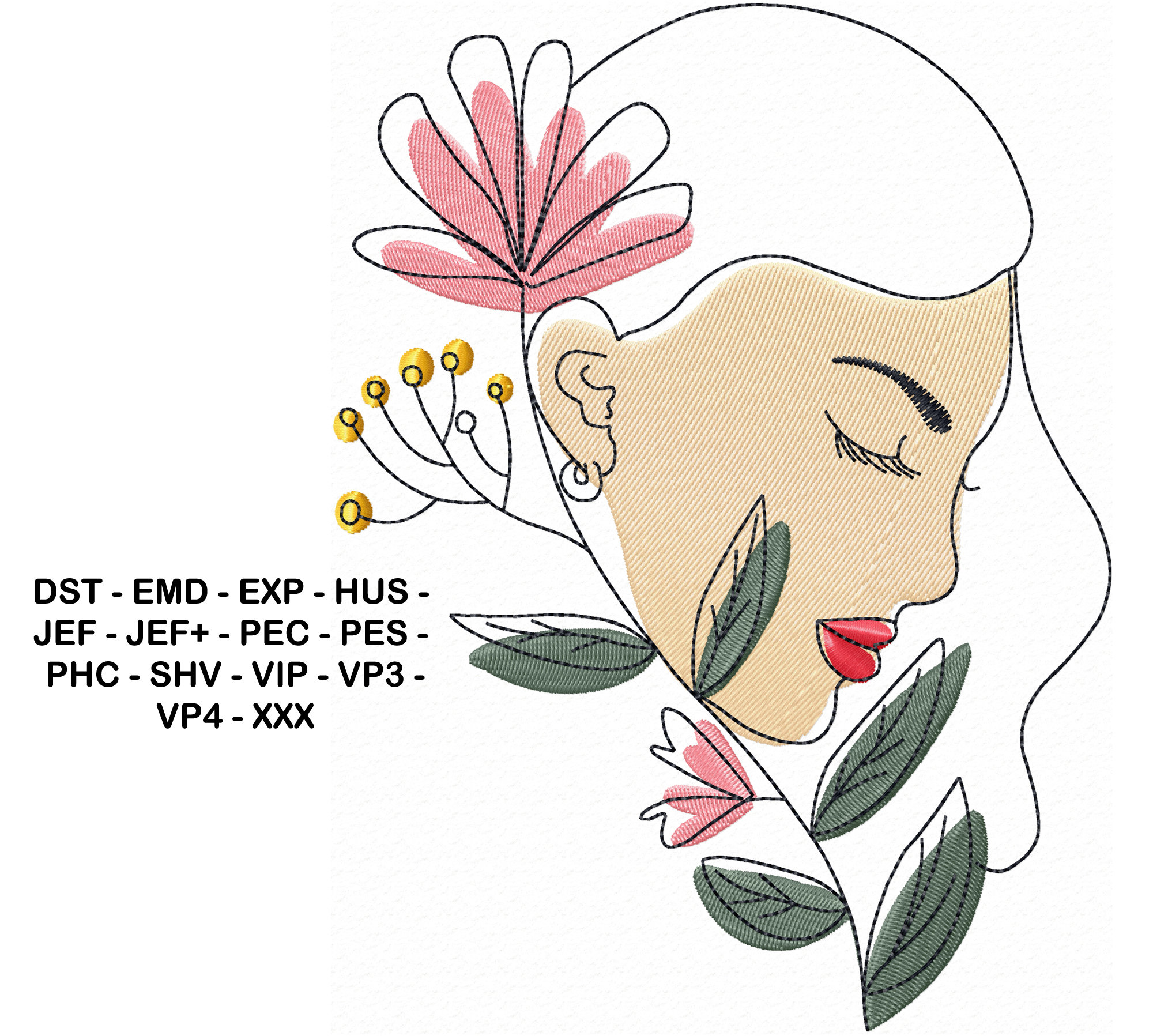 Woman Embroidery Design Woman Embroidery Design Woman - Etsy