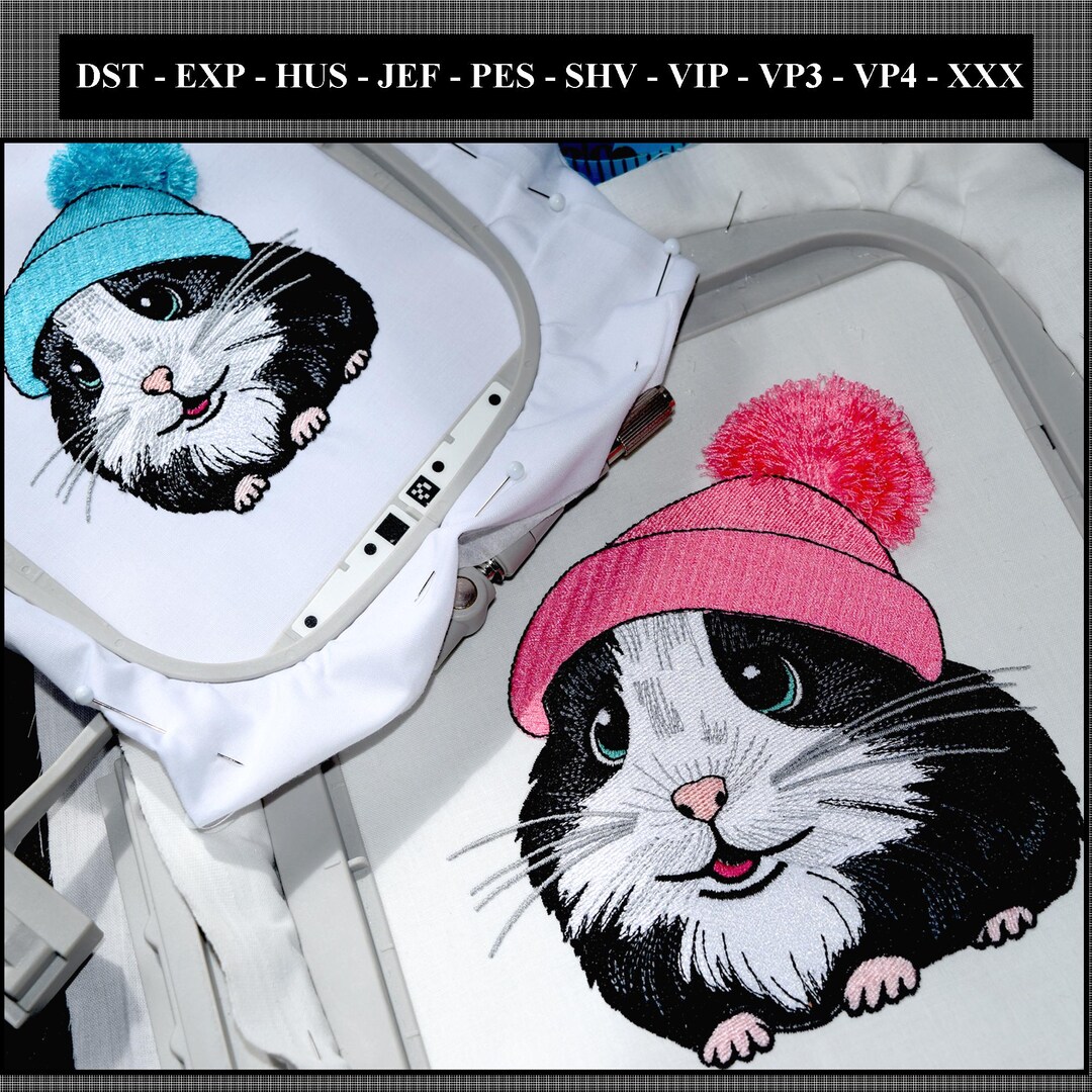 Hamster Embroidery Design Machine Embroidery of a Cute Baby Animal With ...