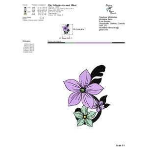 Modern Flower Machine Embroidery Design, Timeless Floral Embroidery - Etsy