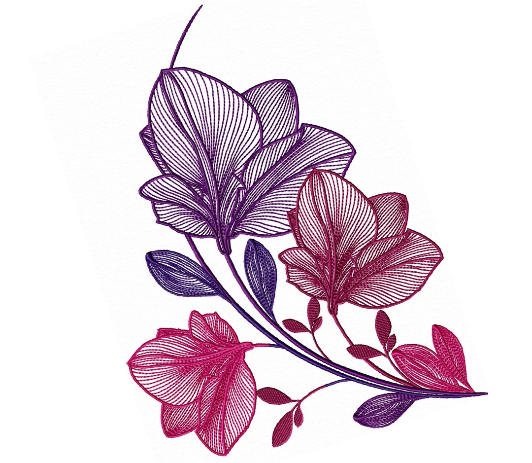 Flower Embroidery Design Machine Embroidery Fairy Lace Flowers Floral ...