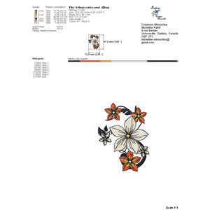 Modern Flower Machine Embroidery Design, Timeless Floral Embroidery - Etsy