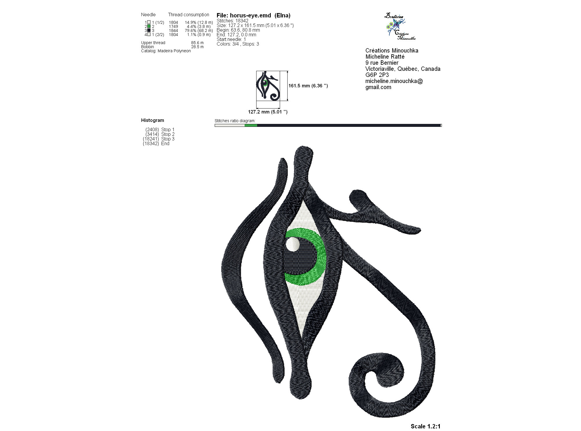 Horus Eye Machine Embroidery Design, Pyramid Embroidery, Egypt ...