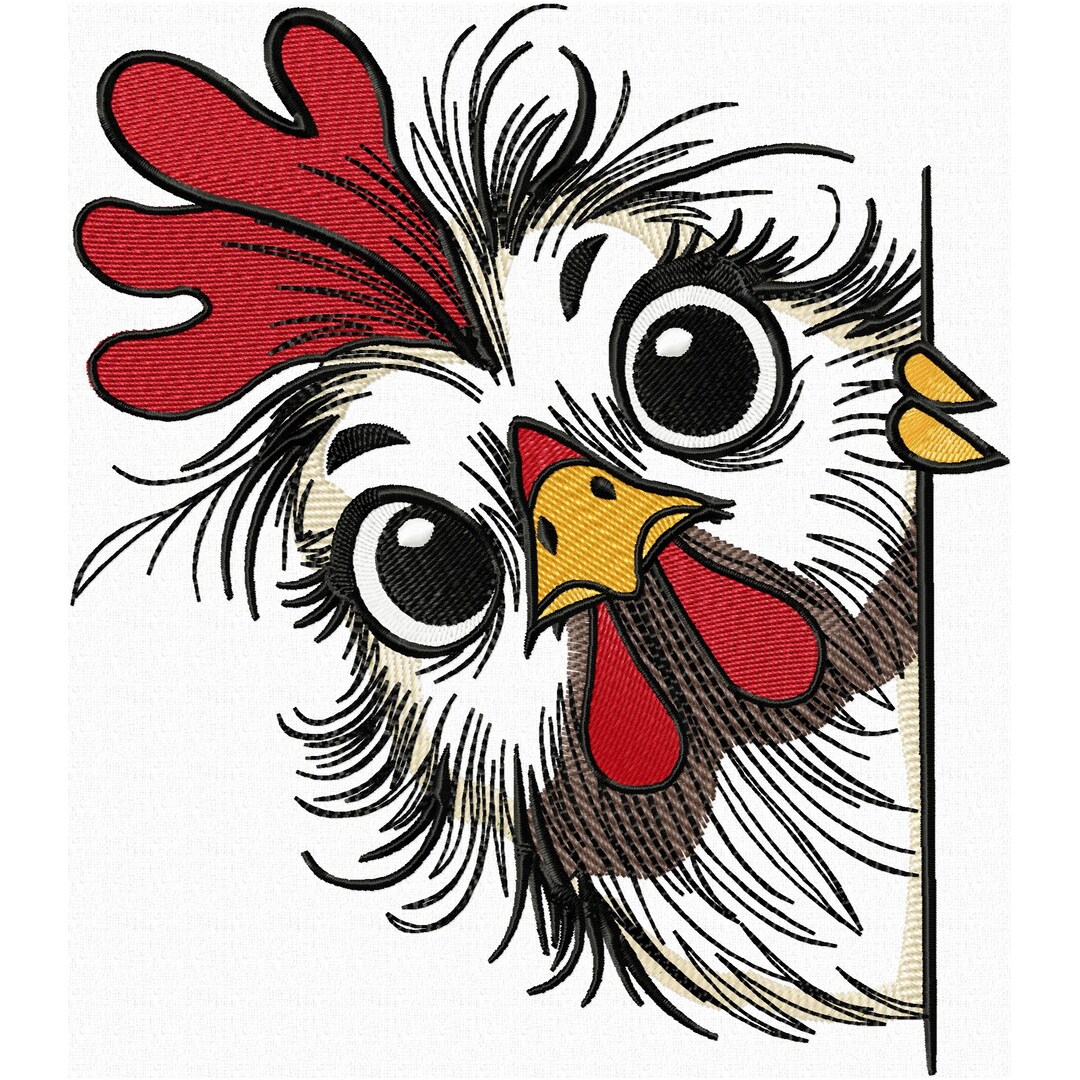 Funny Chicken Embroidery Design Cuckoo Bird Machine Embroidery, Cute ...