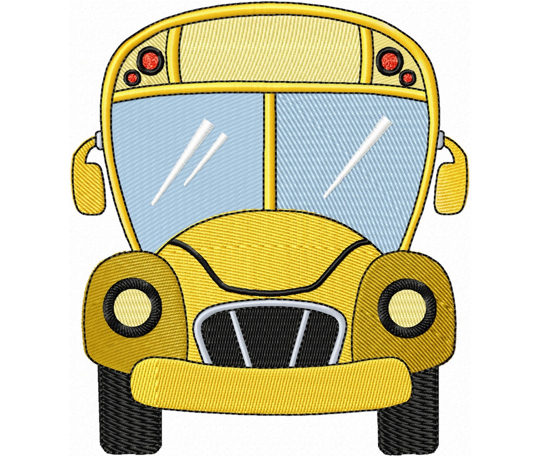 School Bus Machine Embroidery Designs, Back to School Embroidery Design ...