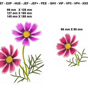 Beautiful COSMOS Flower Embroidery Design Machine Embroidery Designs ...