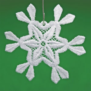 FSL Christmas Ornament 3 Lace Snowflakes Machine Embroidery Designs ...