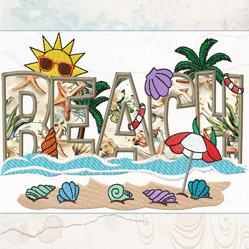 Beach Applique - Etsy UK