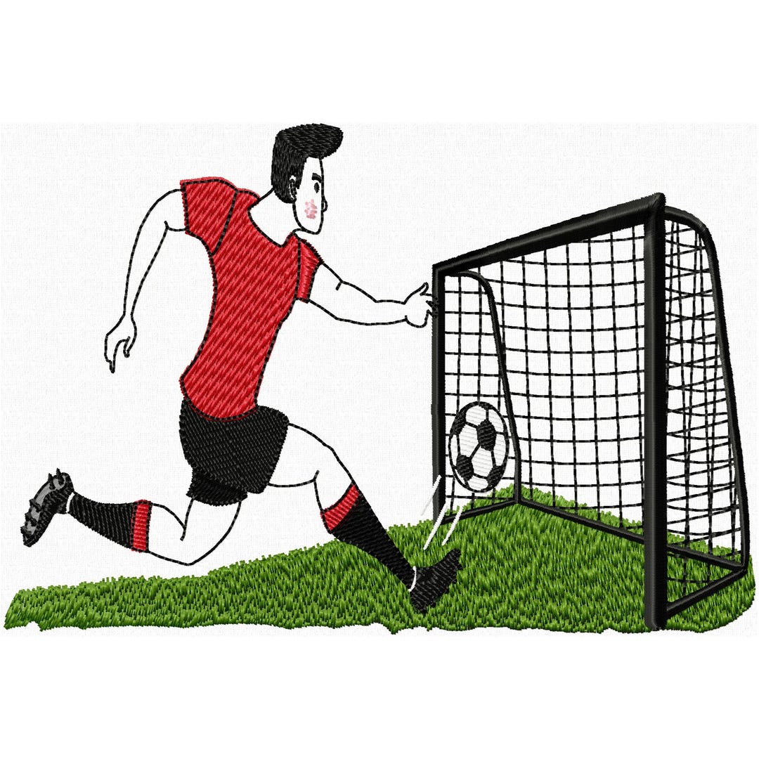 Soccer Player Machine Embroidery Design, Sports Design, Football ...