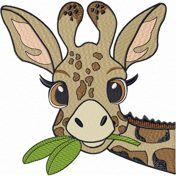 Giraffe Machine Embroidery - Etsy