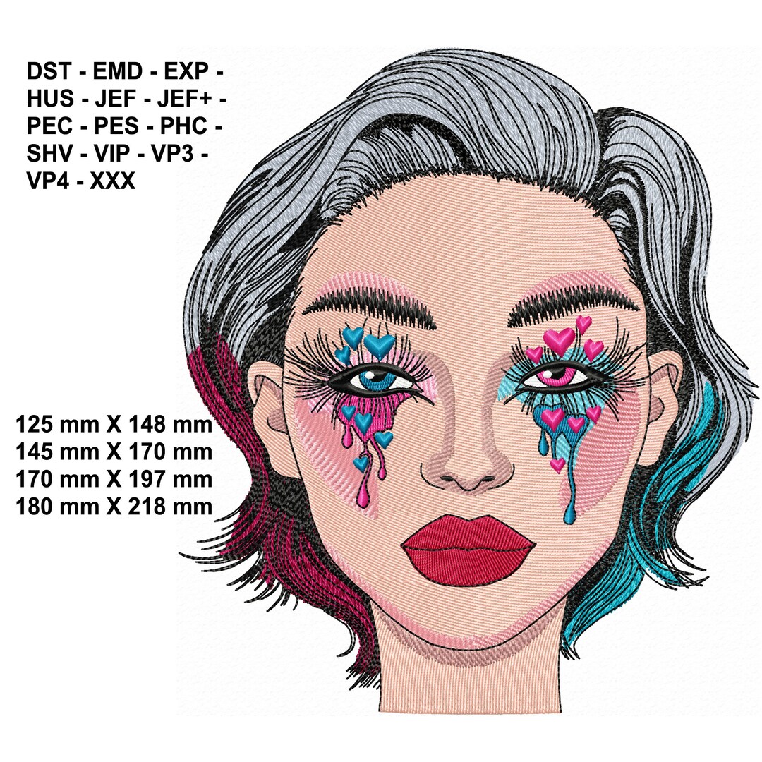 Woman Embroidery Design Machine Embroidery Designs, Woman Face With ...
