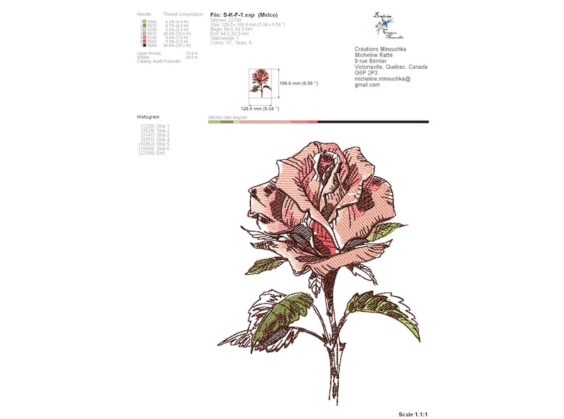 ROSE Flower Machine Embroidery Design Floral Embroidery File, Garden ...
