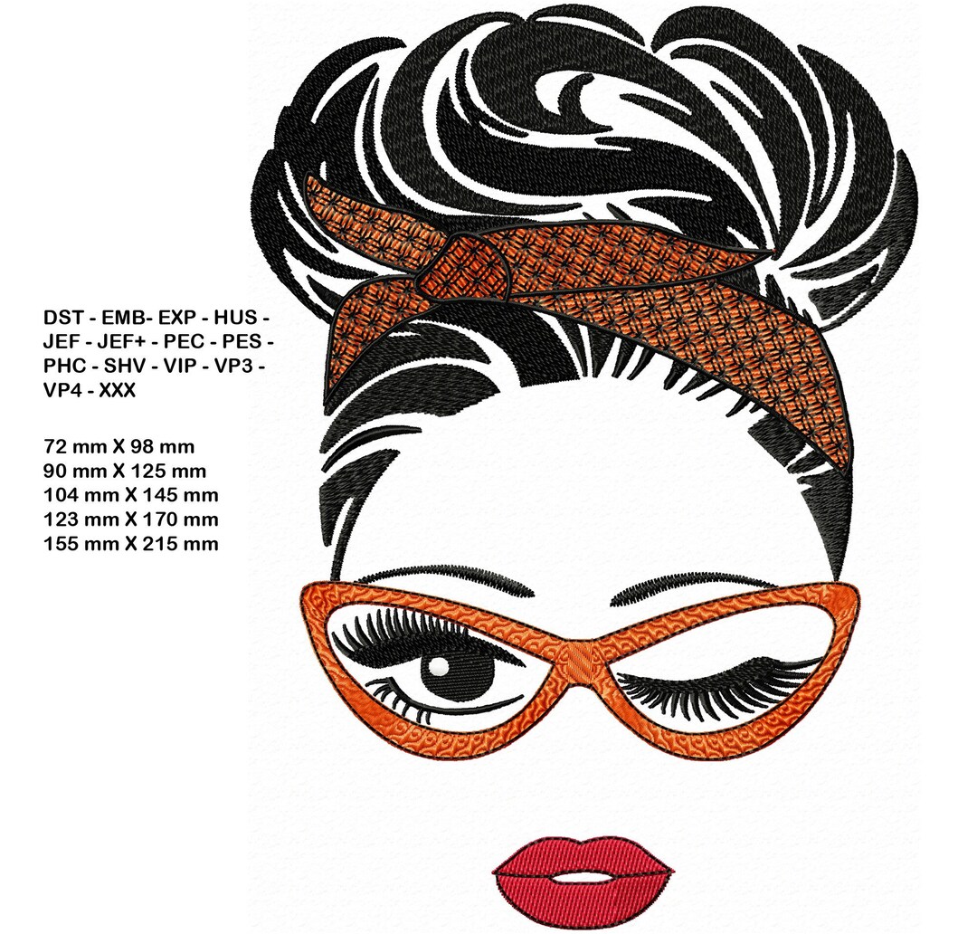 Woman Embroidery Design Machine Embroidery Designs Woman Face With ...
