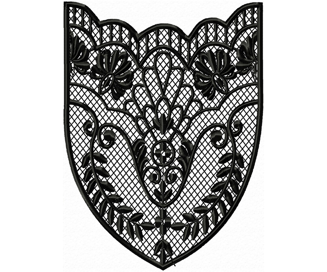 FSL Gothic Lace Machine Embroidery Design FSL Lace Patch Lace Earrings ...