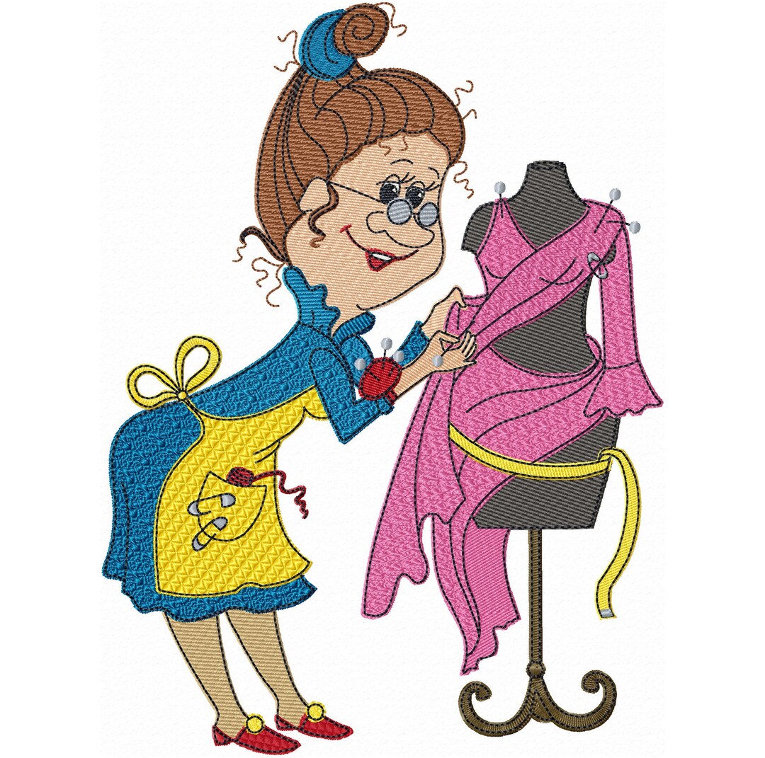 Seamstress Embroidery Design Sewing Embroidery Design Women - Etsy