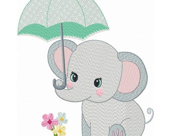 Baby Elephant Machine Embroidery Design, Baby Elephant Embroidery ...