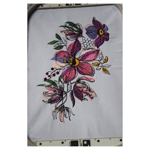 Flower Machine Embroidery Design Floral Embroidery, Artistic Flower ...