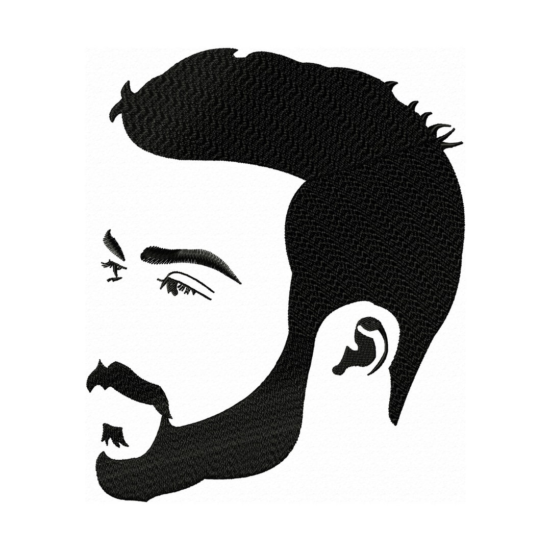 Man Face Machine Embroidery Design, Embroidery for Men, Fashion ...