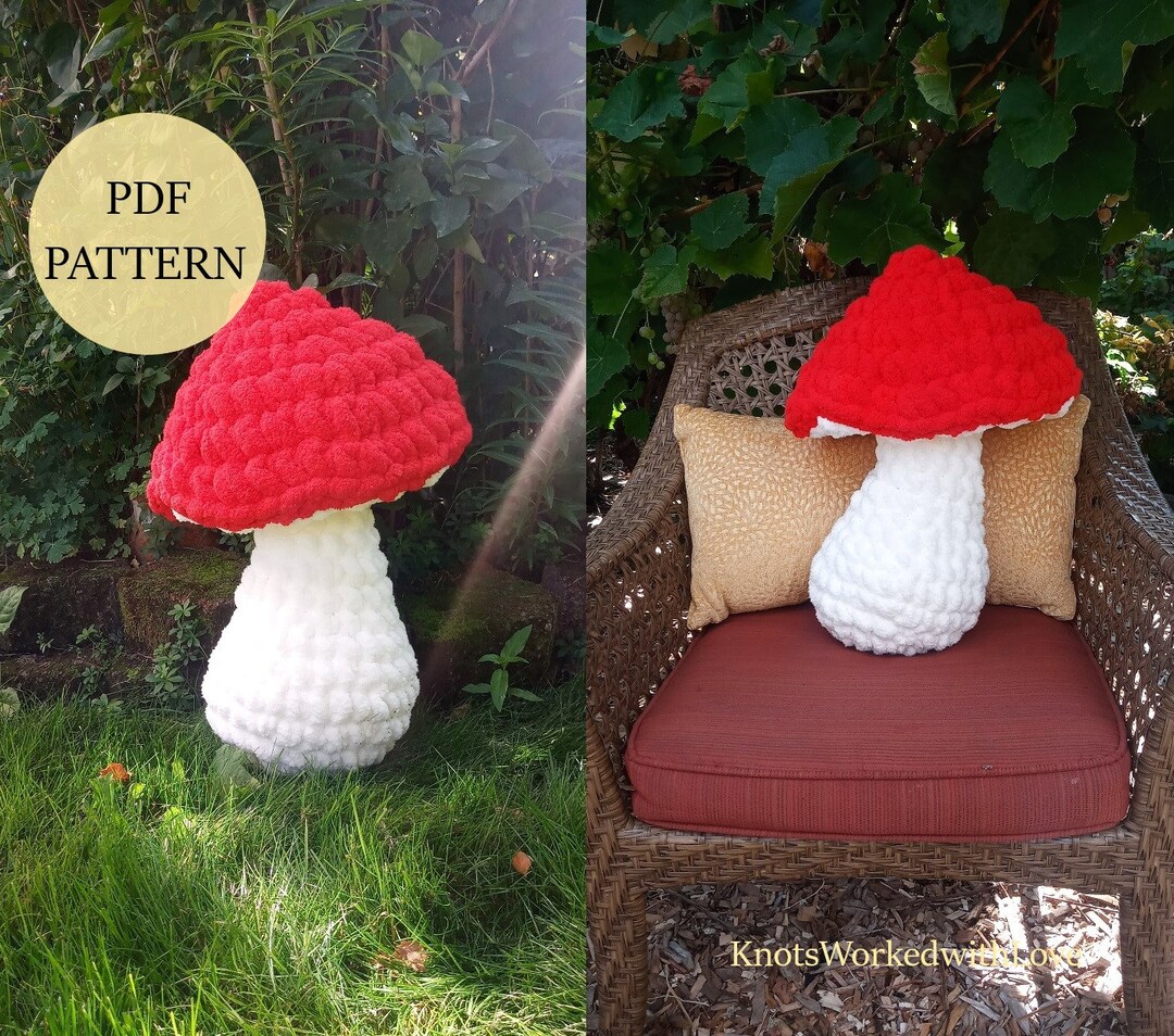 Crochet Mushroom Pattern - Amigurumi Mushroom Pillow/stuffy - Etsy