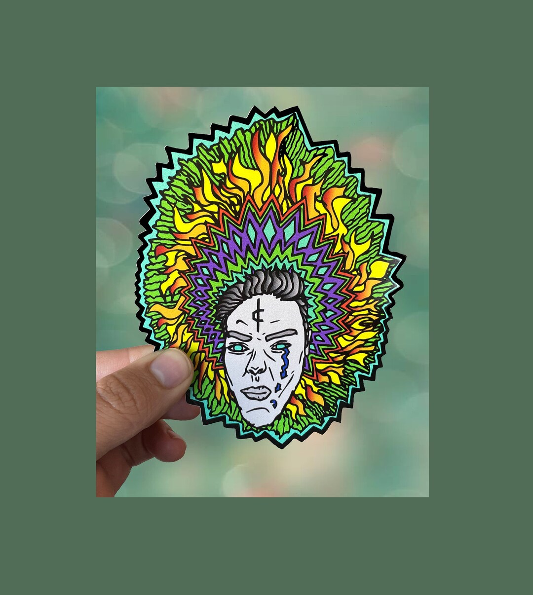 Deep Thinker Psychedelic Sticker, Cool Trippy Psychology Sticker, Vinyl ...