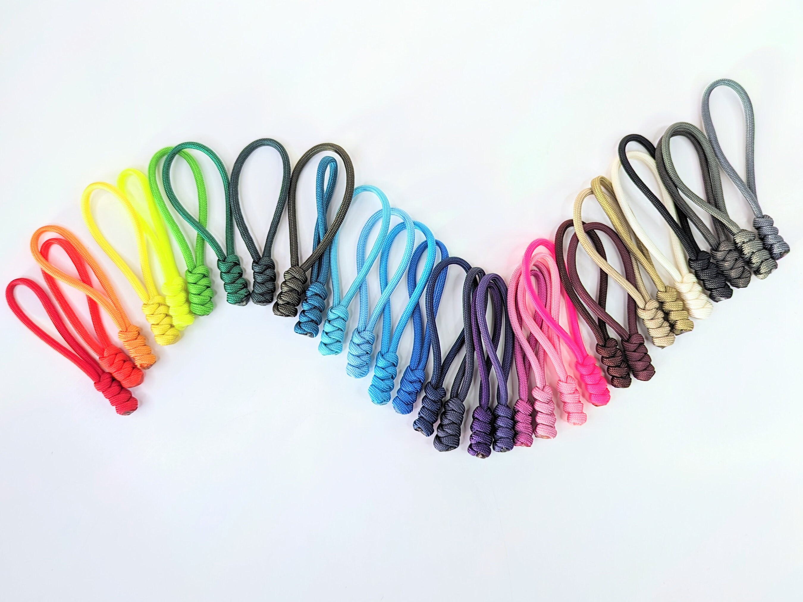6 Pack Snake Weave Zipper Pulls 4 Inch Long KYA Paracord Zipper Pull - Etsy